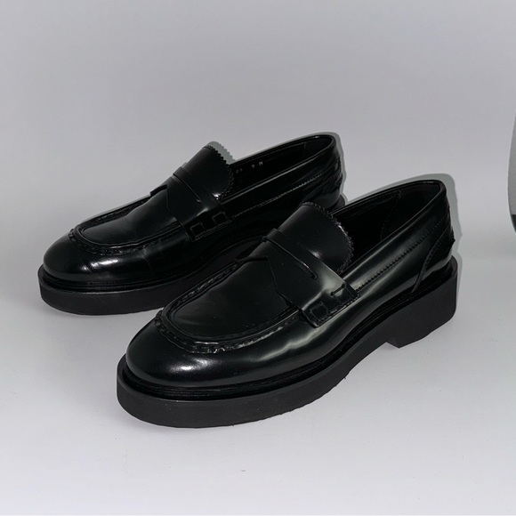 Aquatalia | Shoes | 495 Aquatalia Womens Black Platform Penny Loafer ...